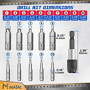 22 pc Screw Extractor Set for Stripped, Broken, Damaged Screws - Remover Kit w/Drill Bits Extractors, Bit Extension & Socket Adapter by Mata1