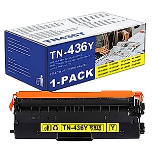 INDI TN436Y TN-436Y Compatible TN436 TN-436 (1 Pack Yellow) Super High Yield Toner Cartridge Replacement for Brother HL-L8360CDW L9310CDW L9310CDWTT MFC-L8610CDW L8690CDW Printer.