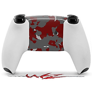 WraptorSkinz Skin Wrap compatible with Sony PS5 DualSense Controller WraptorCamo Old School Camouflage Camo Red Dark (CONTROLLER NOT INCLUDED)
