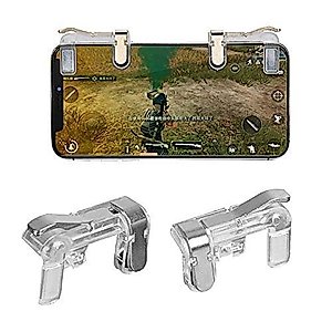 Generic PUBG Fire Button Mobile Controller, Metal Game Triggers, Sensitive Shoot Aim Buttons L1 R1 Trigger Controller for All Android and iOS Phones - Metal