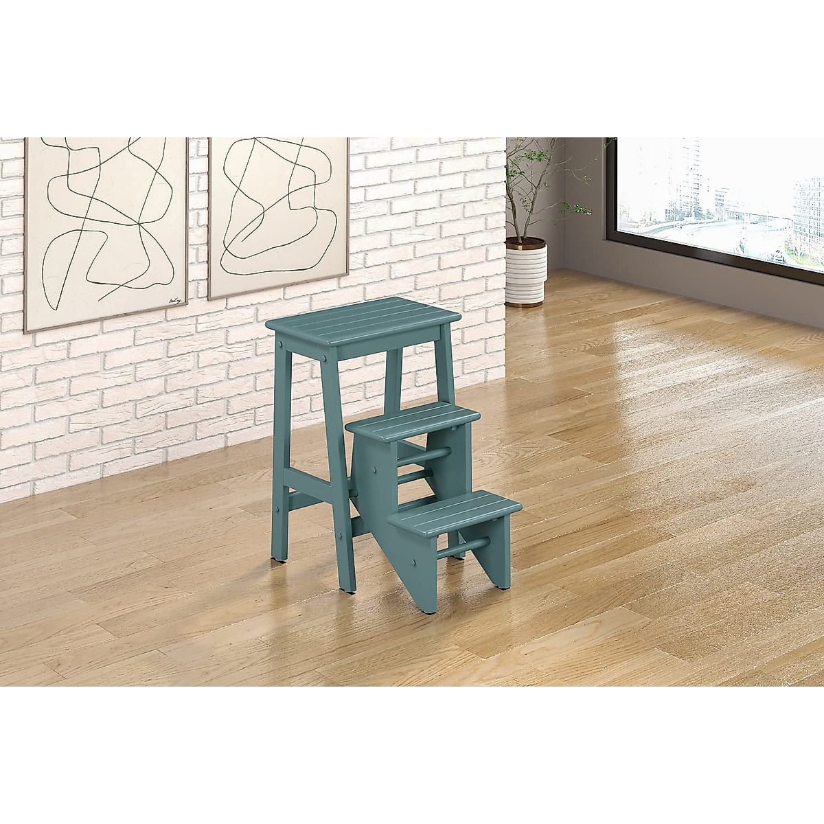 Boraam Niko 3-Tier Step Stool, Counter Height, Aspen Valley