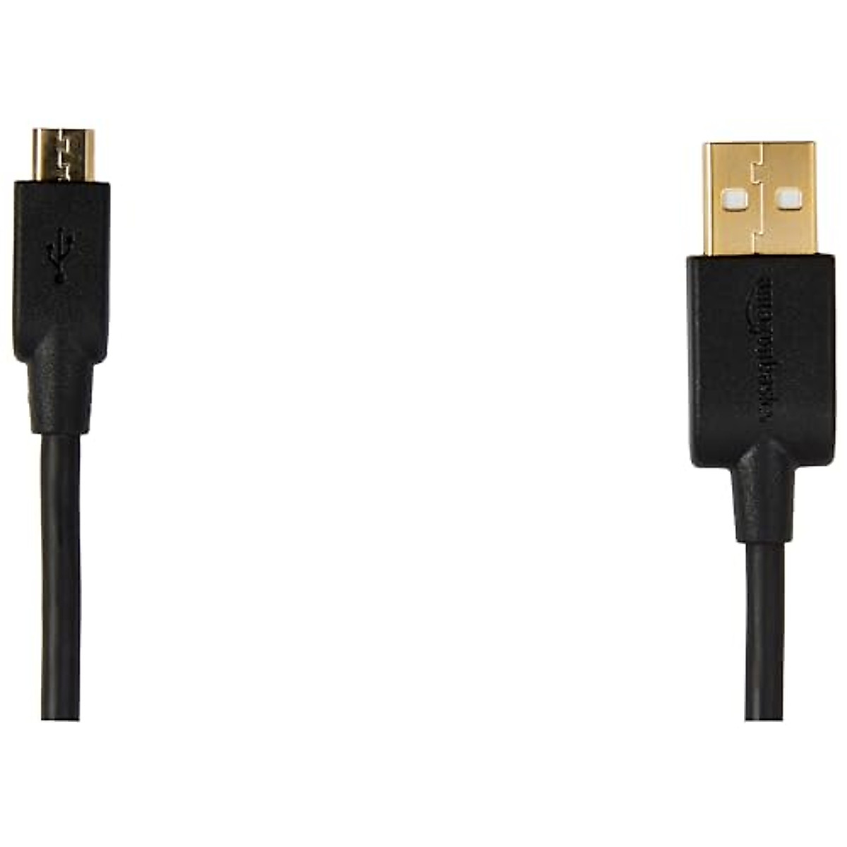 Amazon Basics USB-A to Micro USB Fast Charging Cable, 480Mbps Transfer Speed with Gold-Plated Plugs, USB 2.0, 10 Foot, Black