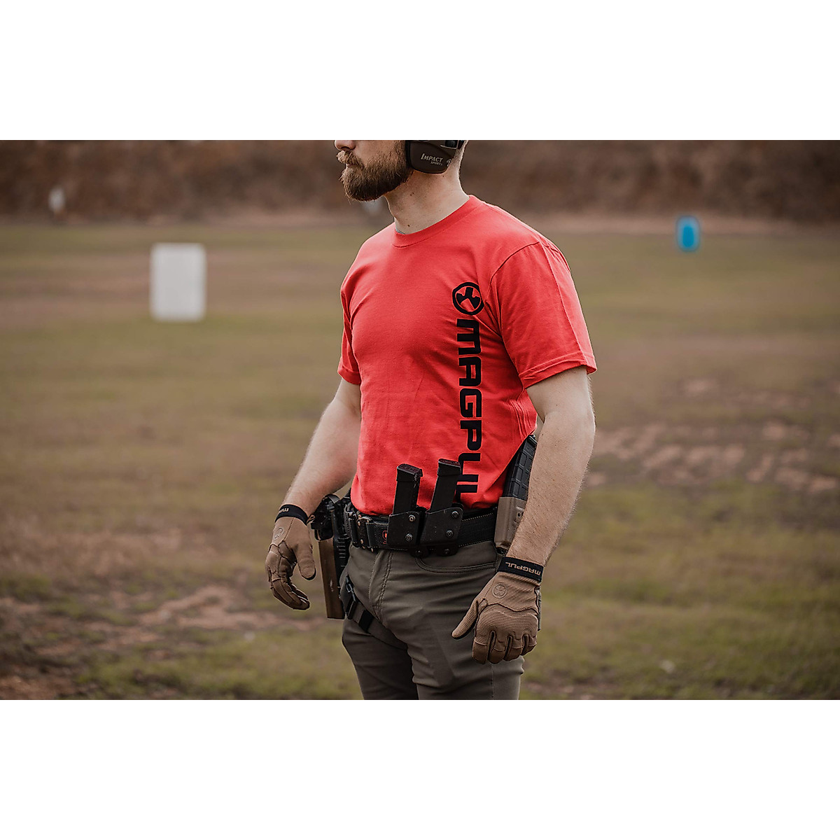 Mapgul Cotton Crew Neck Short Sleeve T-Shirt for Men, Vert Logo Navy, Large