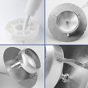 Dome Ceiling Antenna, Omni-Directional Indoor Antenna, Wide Band Dome Antenna with N-Female Connector for Cell Phone Signal Booster - Router Gateway, White (698 to 4000 MHz)