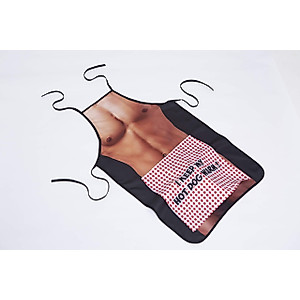CozyEars Sexy Apron Creative Bachelorette Party Funny Gag Kitchen Grilling (Picnic Table) Black