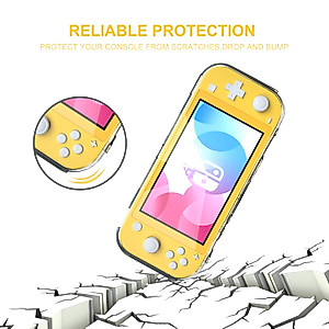 TPU Case for Nintendo Switch Lite, Clear Protective Case for Nintendo Switch Lite with Tempered Glass Screen Protector - Clear