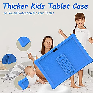 RUIQIAI Kids Tablet 10 inch with Case, Android 11 Tablet for Kids, 3GB+64GB, IPS Touch Screen, Parental Control, Dual Cameras, Wi-Fi,BT（Tablet with Pen）