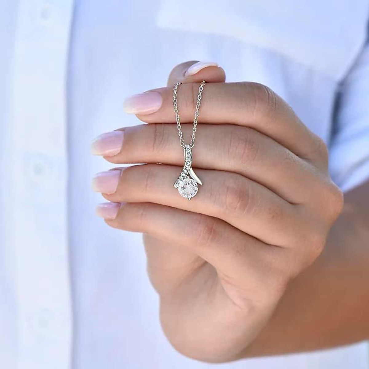 Future Wife Necklace My Last Everything, Promise Necklace For Her, Fiance Gifts For Her, Birthday Gifts For Future Wife With Message Card, Soulmate Necklace For Women, Stainless Steel, Cubic Zirconia