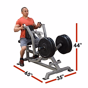 Body-Solid Pro Clubline (LVSR) Leverage Seated Row Machine - Unilateral Dual-Axis, Adjustable Gas-Assisted Chest Support, 360-Degree Grips