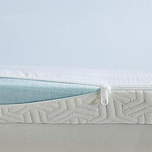 Sleep Philosophy Gel Infused Memory Foam Mattress Topper Luxurious Hypoallergenic All Season Enhanced Bed Support, Twin(2" Thick), Removable 3M Cover