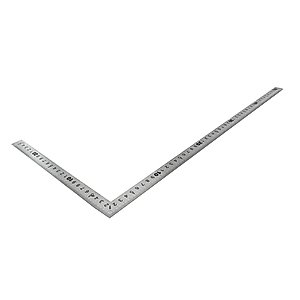 Auniwaig 250mmx500mm Stainless Steel Metric Framing L Square Right 90 Degree Angle Ruler Thicken Try Square Ruler Tools for Carpenter Engineer 1pcs