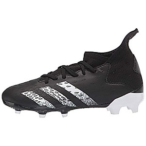 adidas Firm Ground Predator Freak .3 Soccer Shoe (boys) Black/White/Black 6 Big Kid