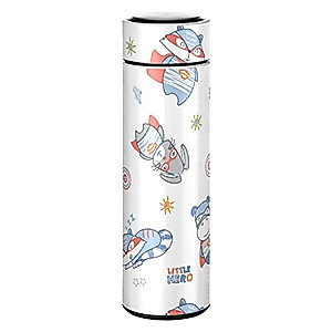 CaTaKu Hero Animals Fox Water Bottle Insulated 16 oz Stainless Steel Flask Thermos Bottle for Coffee Water Drink Reusable Wide Mouth Vacuum Travel Mug Cup