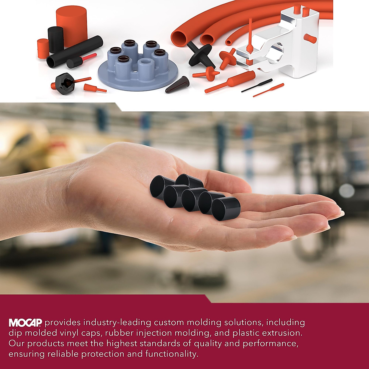 Pull Tab Vinyl Caps - 0.937" x 1.000" Pull Tab Vinyl Cap (FPT9438) Material: Black Vinyl MOCAP FPTC9438-15 (qty41)