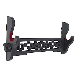 LUCKNIGHT Display Stand 1 Layer Classical Sword Holder Wall- Mounted Red Velvet Sword Stand Japanese Samurai Sword Display Rack Sword Stand