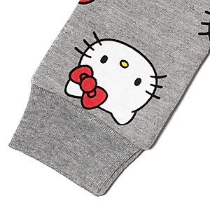 Hello Kitty Little Girls French Terry Pullover Sweatshirt Grey 6-6X