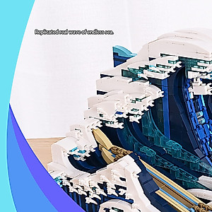 Nifeliz Home The Great Wave Building Block Set. Assembly Construction Toy, Display for Home. Educational DIY Building Block Assembly Construction Toy, Gift for Adults and Teens, New 2023(1830 Pcs)