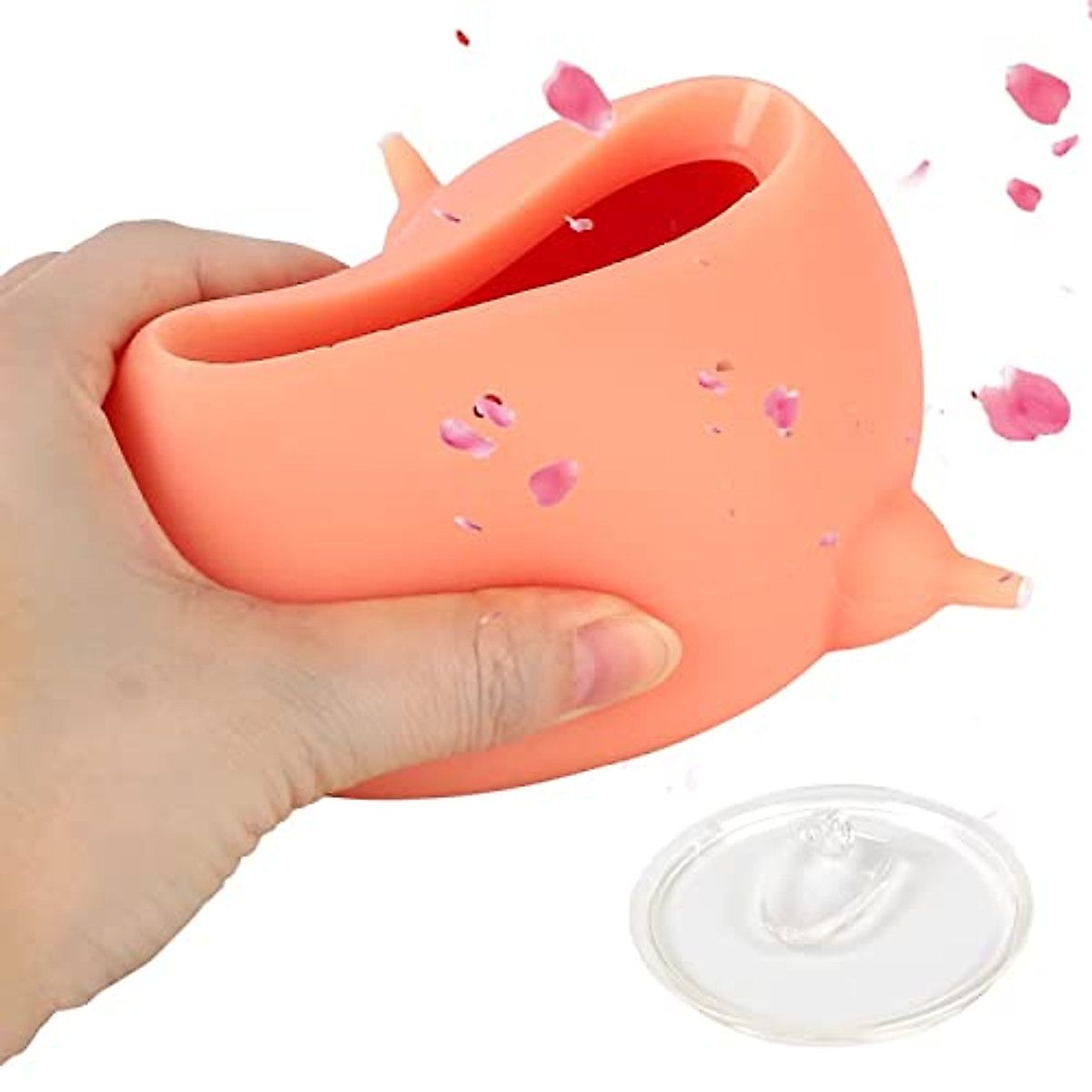 Puppy Milk Feeder with 4 Nipples Milk Bowl Puppy Feeder 200ml Puppy feeders for Multiple Puppies Puppy Nursing Station for Feeding Small Newborn Pets Within Two Weeks (Pink)
