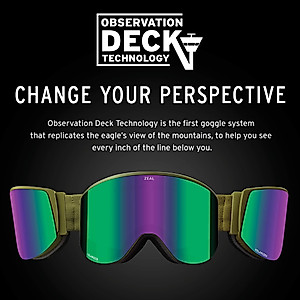 Zeal Optics Beacon Goggle Accessory Lens - Replacement Lenses For Ski & Snowboard Goggles, Observation Deck Technology Lenses - Persimmon Sky Blue Accessory Lens