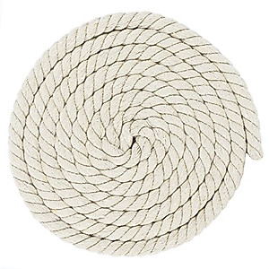 Natural Twisted Cotton Rope - Soft But Strong - Assorted Colors - 1/2 Inch Diameter (Rice Red, 10 Feet)