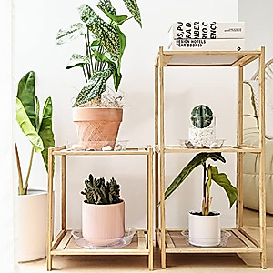 TRUEDAYS 20 Pack Plant Saucers (6 inch / 8inch / 10inch / 12inch) Clear Plant Saucers Flower Pot Tray Excellent for Indoor & Outdoor Plants