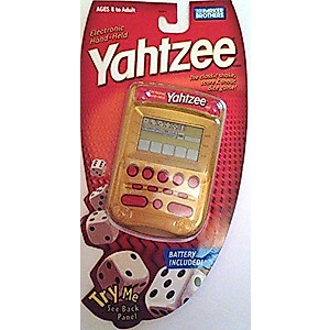 YAHTZEE Electronic Handheld Game RED/GOLD EDITION (Includes Instructions)