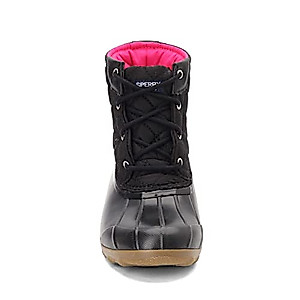 Sperry Port Boot, Black, 2 US Unisex Big Kid