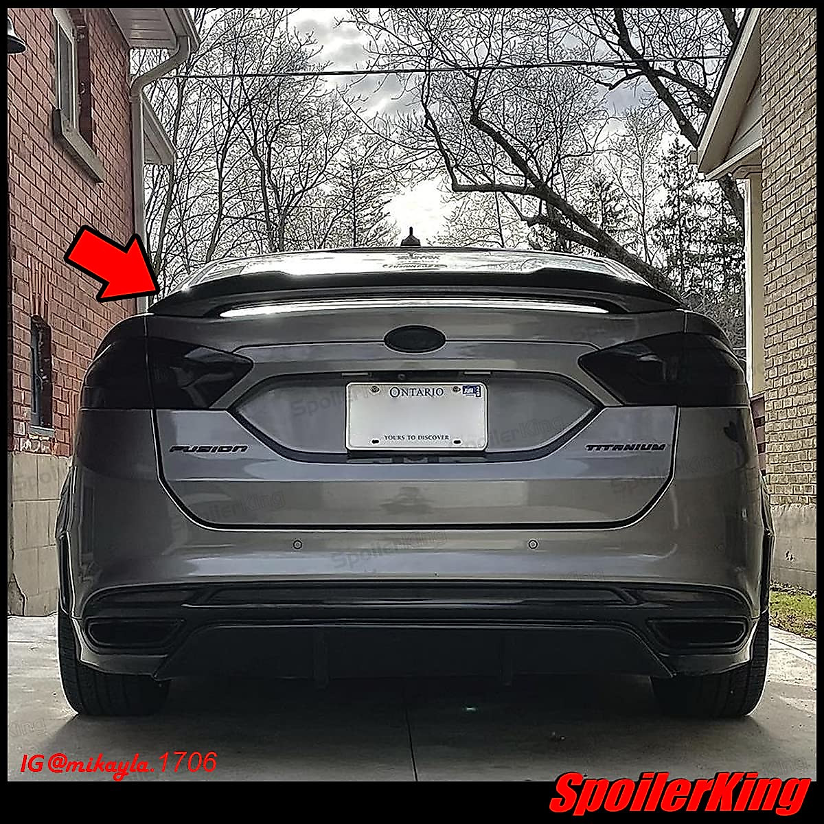 Spoiler King Trunk Spoiler (284FC) Compatible with Ford Fusion 2013-on