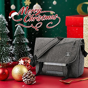OIWAS Messenger Bag for Men, 14 Inch Laptop Crossbody Bags Women Casual Satchel Shoulder Bag College Travel Office Briefcase