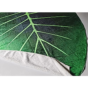 Dyto Leaf Blanket Green Plant Throw Blankets Wrapping Towel Realistic Decorative Floral Blankets for Sofa Bed Beach Towel let Throw, 60x80in