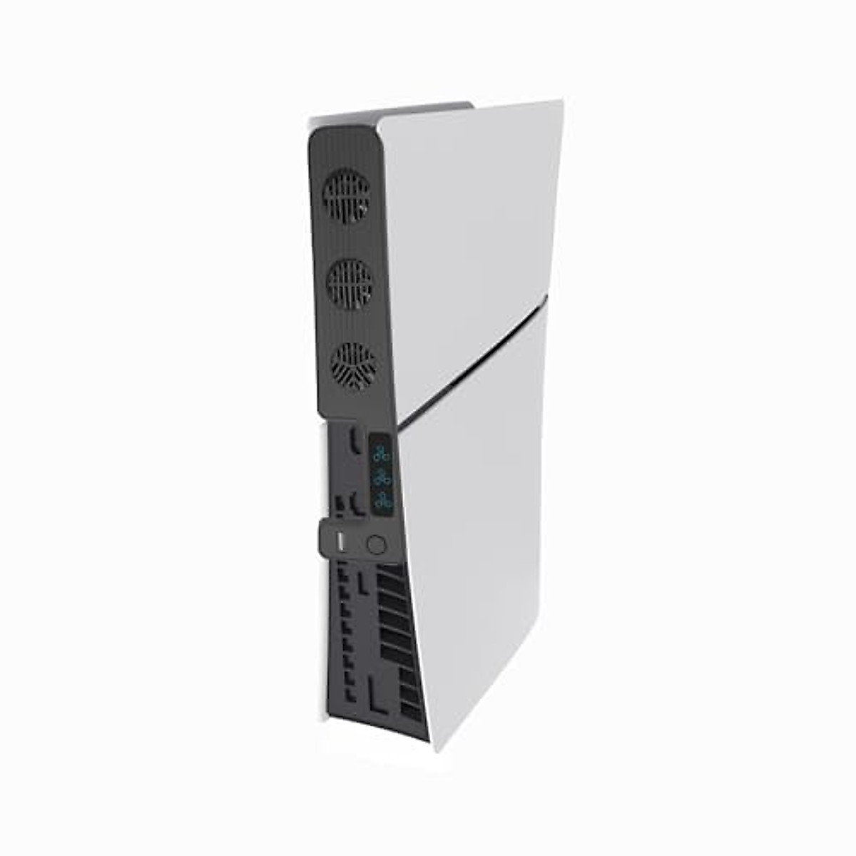 Hesupy Cooling Fan for PS5 Slim Gaming Console for Sony P5 Slim Thermal Cooler Fan, Built-in 3 Fans, with 3 Air Speed Settings, Fan Speed Up to 9500RPM (Silver)