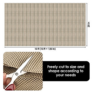 KOLOX 20 inch Shelf Liner for Kitchen Cabinets, Non Slip Shelf Paper & Drawer Liner, Non Adhensive White Drawer Liner 20 inch x 10 ft, Shelves Liner Strong Grip Liner for Kitchen