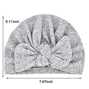 Asufegucd Baby Turban Hats Turban Bow Knot Baby Infant Beanie Baby Girl Soft Knit Toddler Cap (ASXDL20211227)