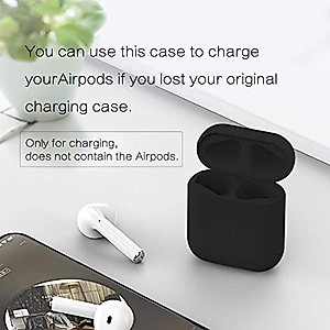 Charging Case for AirPod Charger Replacement Compatible with AirPods 1st & 2nd Generation Support to Sync to Phone (Black)