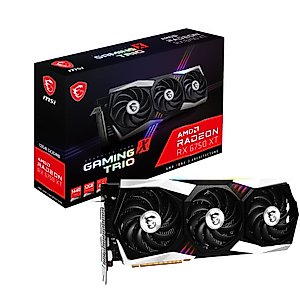 MSI Gaming Radeon RX 6750 XT 192-bit 12GB GDDR6 DP/HDMI Triple Torx 4.0 Fans FreeSync DirectX 12 VR Ready OC Graphics Card (RX 6750 XT Gaming X Trio 12G)