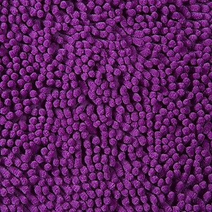 Lavish Home Memory Foam Shag Bath Mat (24x58), Purple