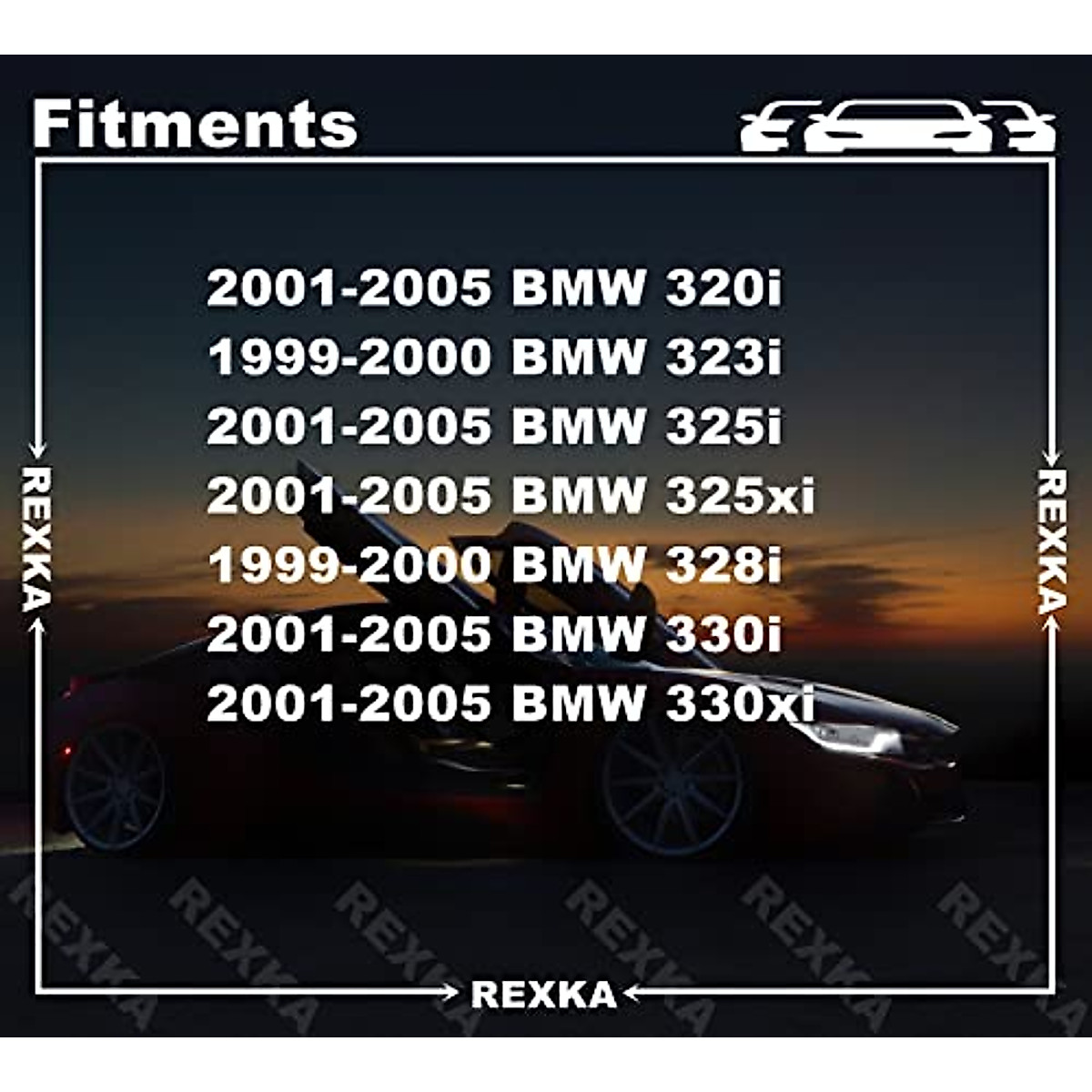 Rexka 25 pcs Side Moulding Door Trim Clips Clamp Compatible with BMW 51138231130 E46 323i 325i 325xi 328i 330i 330xi 51-13-8-231-130