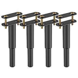 VETIN Bed Frame Support, 7-13 inches Bed Support Legs, Bed Frame Support Leg, Bed Support Legs Replacement, Adjustable Bed Legs (4, 7.08 inch)