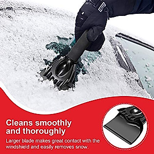 Divava Ice Scraper 2 Pack Snow Brushes Snow Scraper Frost Ice Removal Tool,Snow Ice Brush,Sturdy,Foam Grip,Compact Size,for Car Auto SUV Truck Windshield Windows