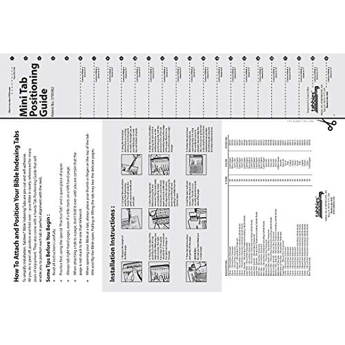 Tabbies Mini Gold-Edged Bible Indexing Tabs, Old & New Testament, 80 Tabs Including 64 Books & 16 Re