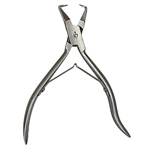 MIRACLE Hair Extension Pliers – Stainless Steel Hair Extensions Micro beads Remover & Opener Tool 5.5 Inch (Curved)