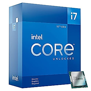 Intel Core i7-12700KF Desktop Processor 12 (8P+4E) Cores up to 5.0 GHz Unlocked  LGA1700 600 Series Chipset 125W
