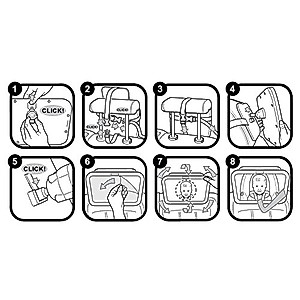 Bixon Baby Safety Mirror Orange – Shatterproof Back-Seat Wide Convex Mirror for Infants; Easy Fitting to Keep Baby in Sight, Clearer View with Allowed Rotation