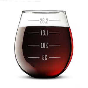 Gone For a Run Running Stemless Wine Glass Runner's Measurements