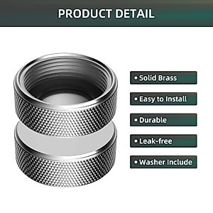 Garden Hose Cap, 3/4" Brass Hose Female End Cap, Outdoor Faucet Cap, Female Hose Fitting Caps, 2 Pack Spigot Cap for Garden Water Faucet, Sprinkler, Pipe Fitting Hose with Extra 4 Washers, Chrome