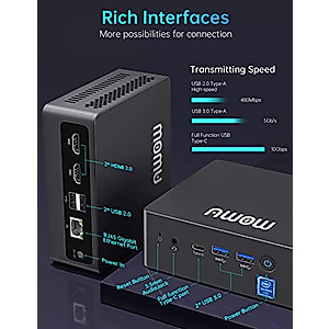 AWOW Mini PC Intel Celeron N4120 8GB RAM 256GB M.2 SSD, Mini Desktop Computer Support 4K UHD, Dual WiFi, HDMI, BT 4.2 for Business Home Office
