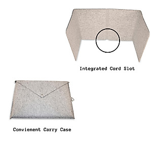 practical products Portable Acoustic Divider - Home Office freestanding - Classroom - Teaching Organizers - Desk Space countertops - Testing Centers - Sound dampening - Computer Desk (Small Grey)