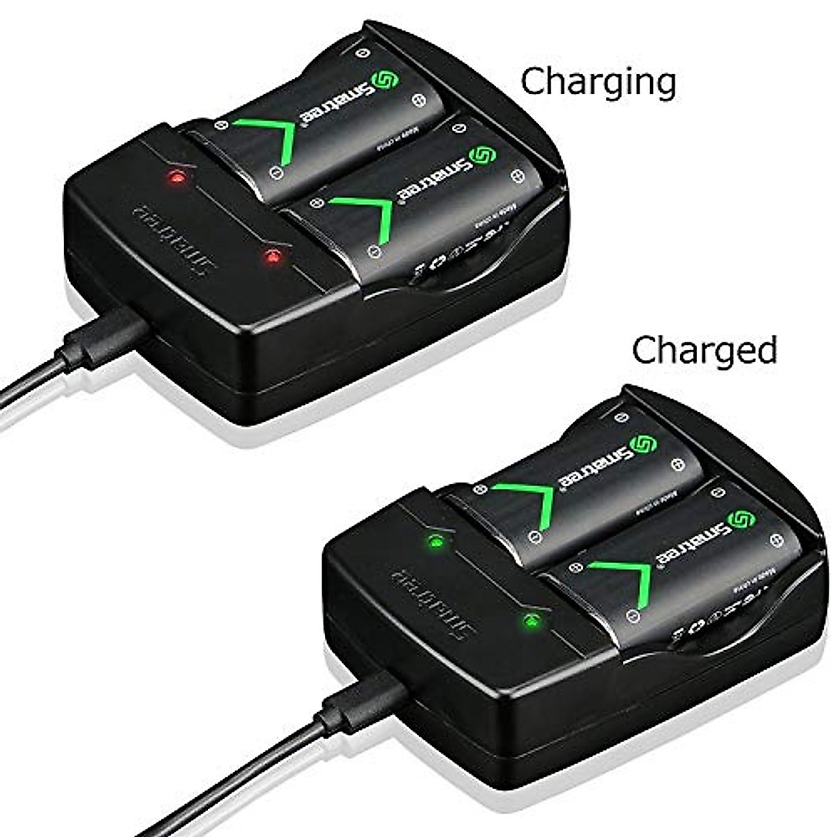 Smatree Xbox One Controller Battery, 4 Pack Rechargeable Battery Compatible with Xbox Series X/S/Xbox One/Xbox One S/Xbox One X/Xbox One Elite Wireless Controller