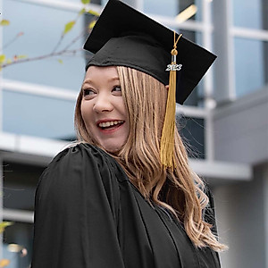 Endea Graduation Single Color Tassel with Silver Date Drop (Antique Gold, 2023)