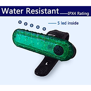 Amzonly LED Navigation Lights Kit for Boat Kayak, Stern Lights Battery operated, 4Pack Rechargeable LED Lights for Night Kayaking, Bike Tail Light, 4 Light Mode Options, 2pcs Safety Whistle included